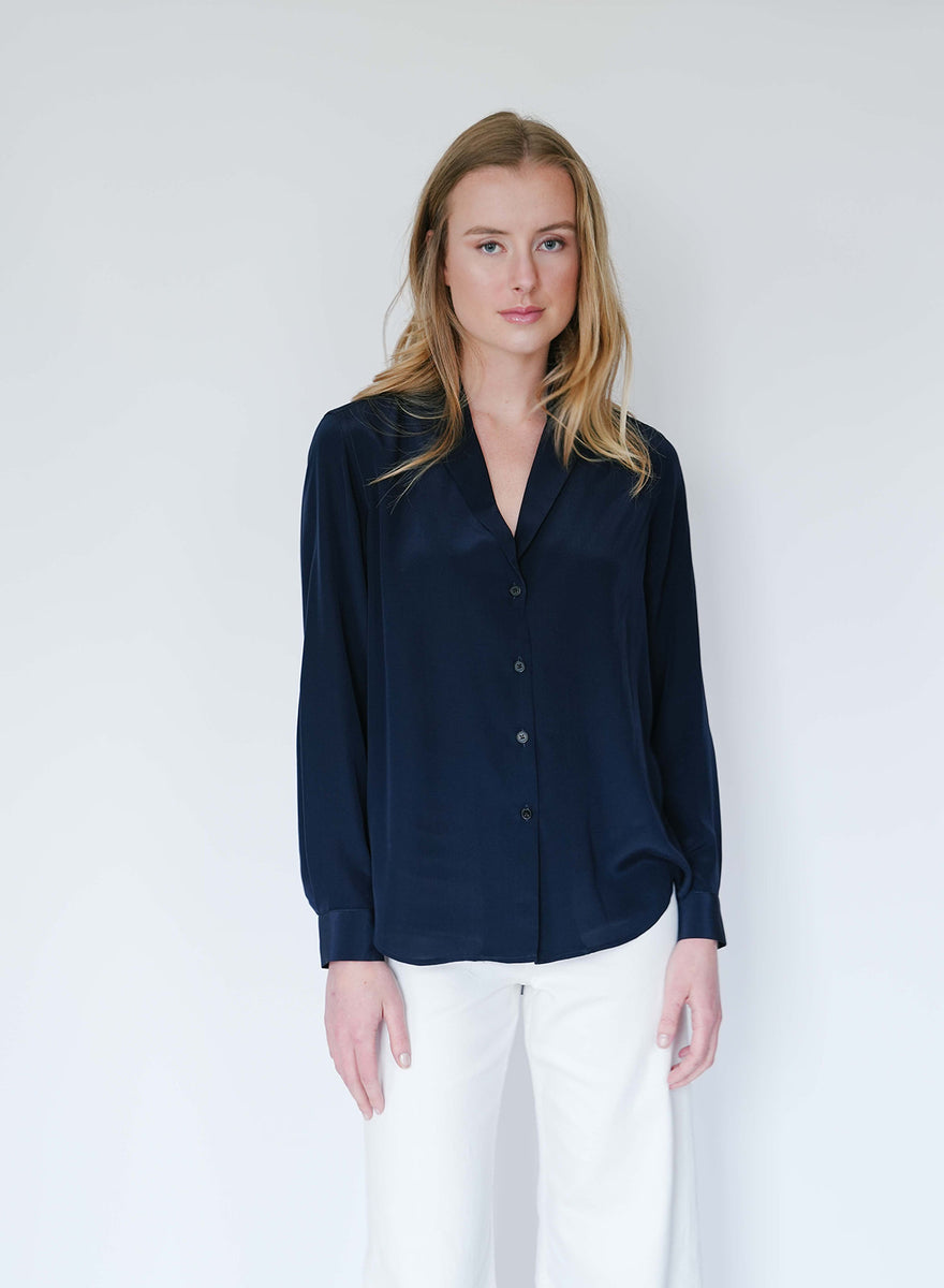 Serena Shirt in Classic Navy – CCH Collection