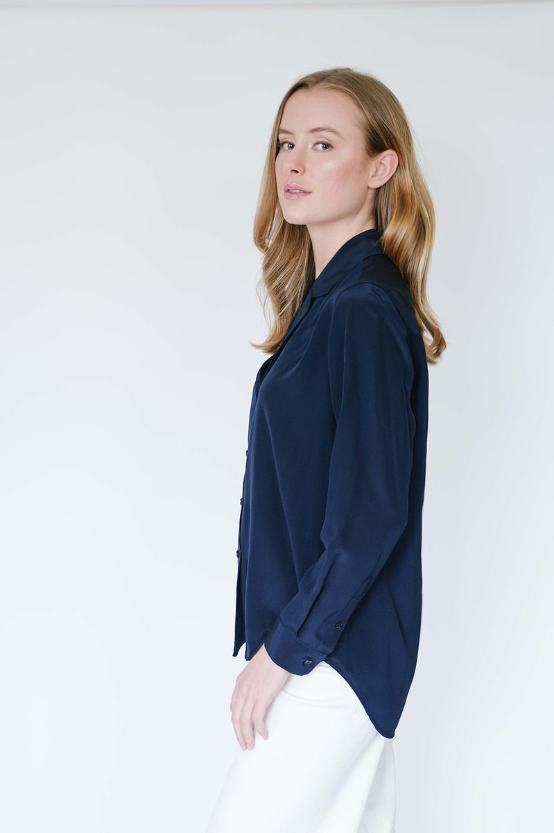 Serena Shirt in Classic Navy – CCH Collection
